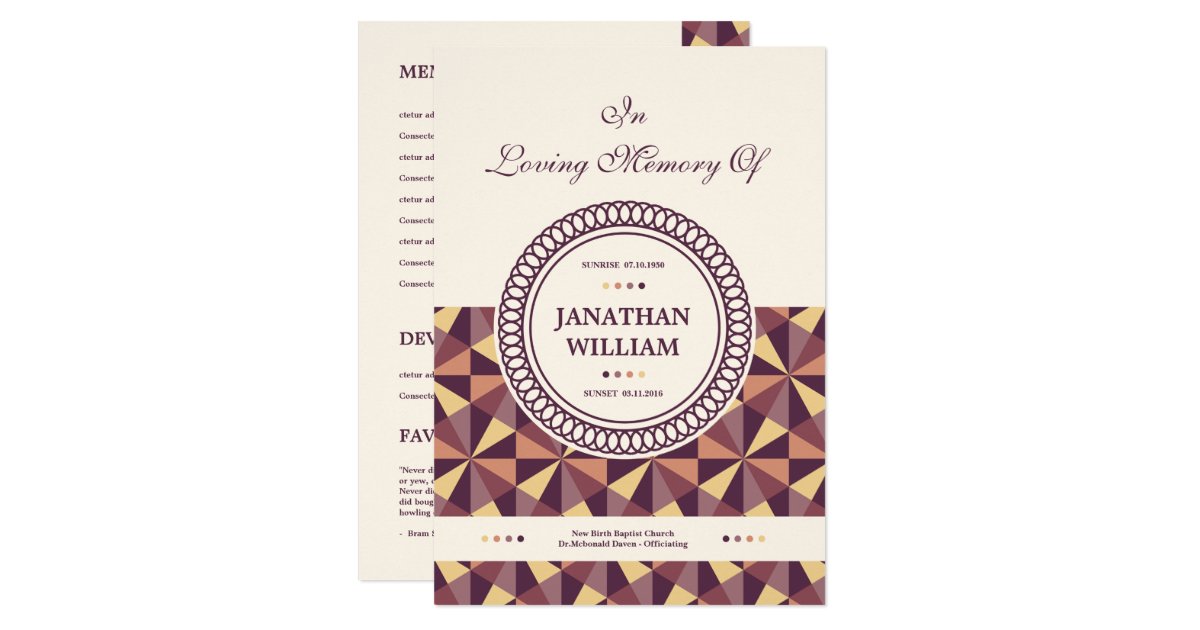 Funeral Program Template | Zazzle.com