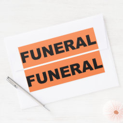 Funeral Rectangular Sticker | Zazzle
