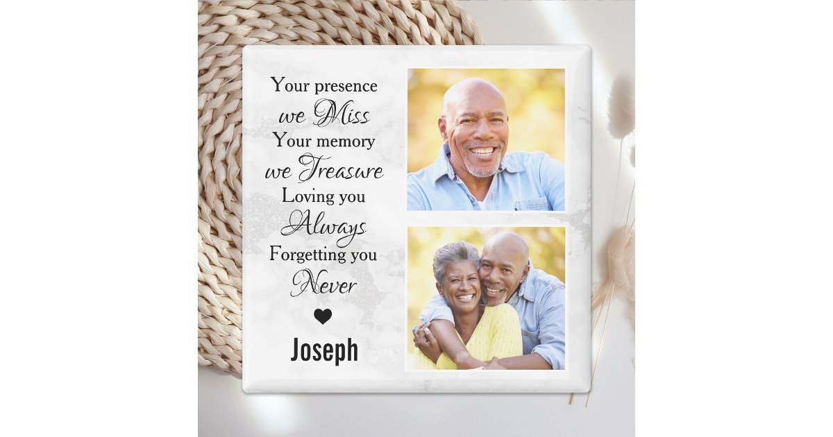 Funeral Remembrance Keepsake Memorial Photos Magnet | Zazzle