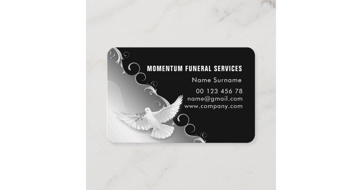 Funeral services business card | Zazzle