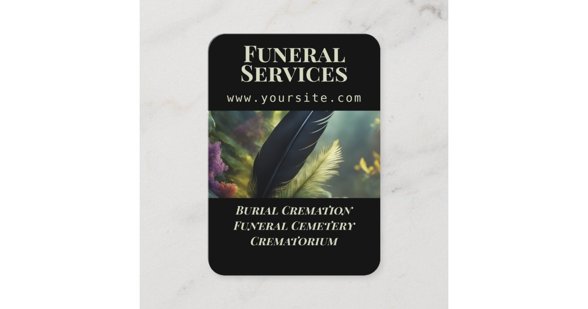 Funeral Services - Business Card | Zazzle