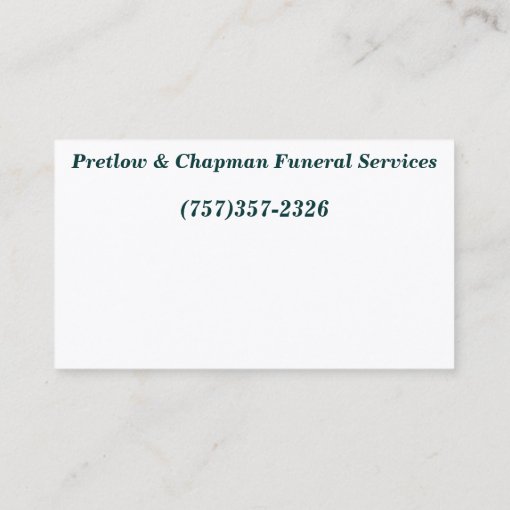 Funeral Services business card - C... - Customized | Zazzle