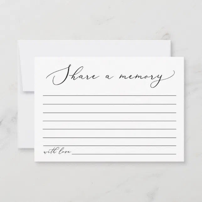 Funeral Share a Memory Card Memorial Memory card | Zazzle