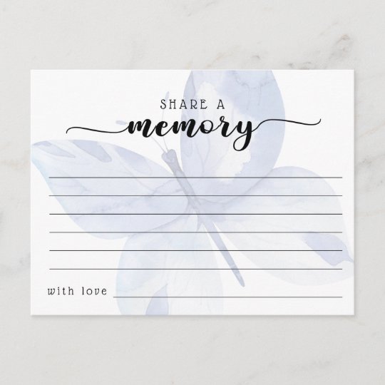 Funeral Share a Memory Condolences Card | Zazzle.com