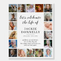 Funeral Sign l Celebrating The Life Photo Collage | Zazzle