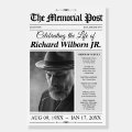Funeral Sign with Program Memorial Newspaper | Zazzle