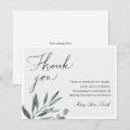 Funeral Sympathy Memorial Service Thank You Card | Zazzle