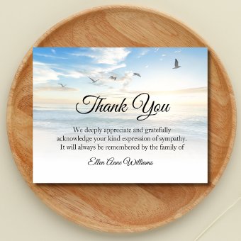 Funeral Thank You Note Grief Nature | Bereavement | Zazzle