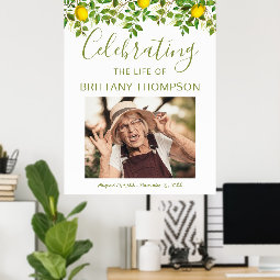 Funeral Welcome Sign | Life Gives You Lemons | Zazzle