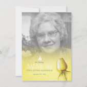 Funeral yellow rose photo remembrance poem | Zazzle