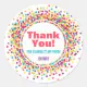 Funfetti Thank You Favor Classic Round Sticker | Zazzle