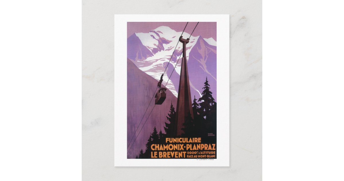 Funicular Railway to Brevent Mt. Postcard | Zazzle