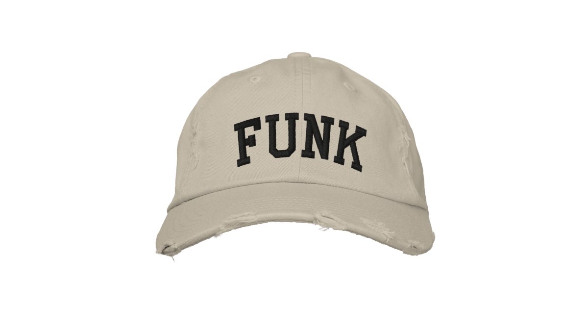 Funk Embroidered Hat | Zazzle