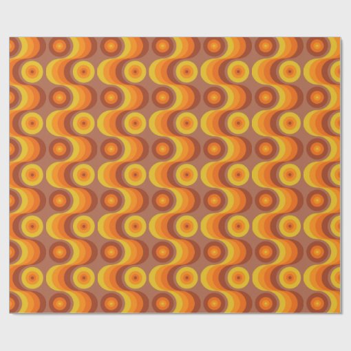 Funky 70s Patterened Wrapping Paper | Zazzle