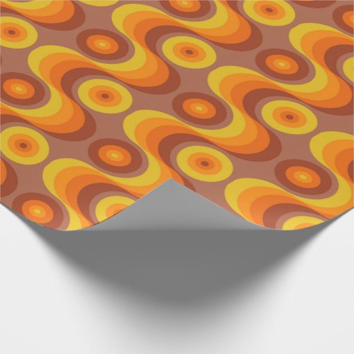 Funky 70s Patterened Wrapping Paper | Zazzle
