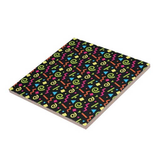 Funky 90's Retro Theme Ceramic Tile | Zazzle