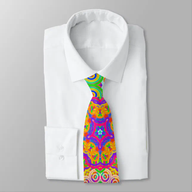 Funky Abstract Neck Tie | Zazzle