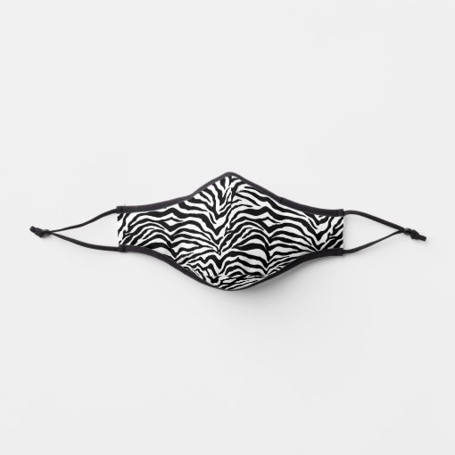Funky Black And White Zebra Animal Stripes Pattern Premium Face Mask ...