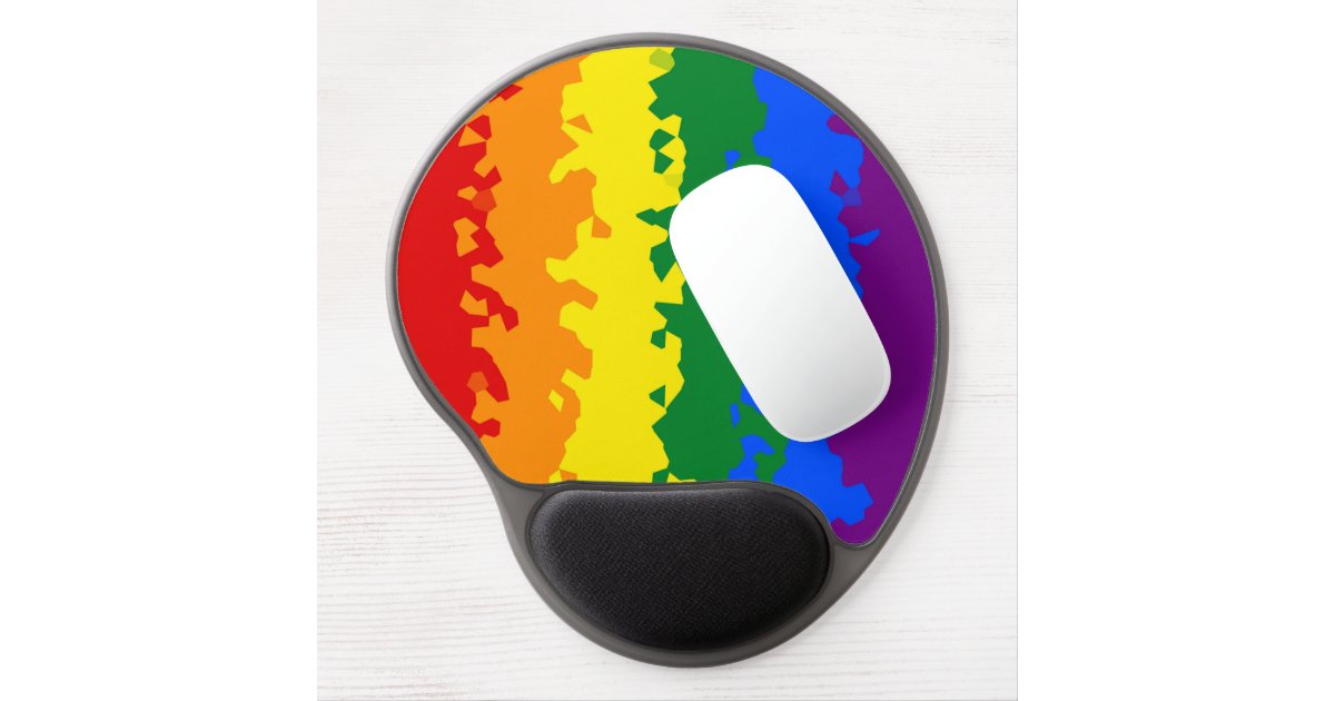 Funky Boho Abstract Gay Rainbow Mosaic Pride Flag Gel Mouse Pad | Zazzle