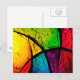 Funky Bright Abstract Art Painting Postcard | Zazzle