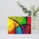 Funky Bright Abstract Art Painting Postcard | Zazzle
