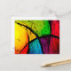 Funky Bright Abstract Art Painting Postcard | Zazzle