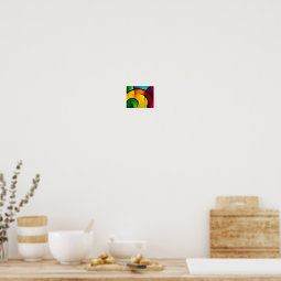 Funky Bright Abstract Art Poster | Zazzle