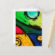 Funky Bright Colors Abstract Art Postcard | Zazzle