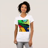 Funky Bright Colors Abstract Art T-Shirt | Zazzle