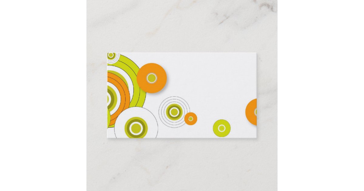 Funky circles business card design | Zazzle