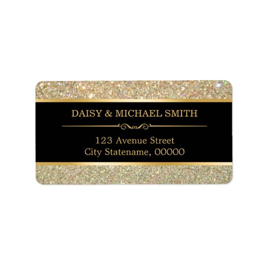 Funky Classy Gold Glitter Sparkles Label | Zazzle.com