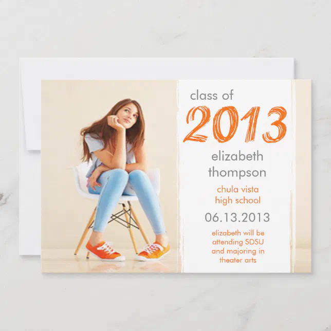 Funky Cool Class Of 2013 Graduation Announcement | Zazzle