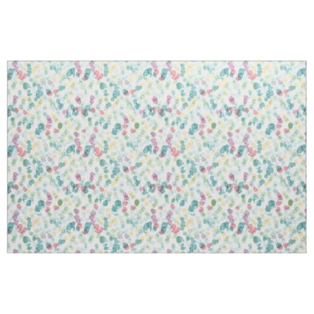 Funky Cute Colorful Happy Summer Polkadots Pattern Fabric | Zazzle