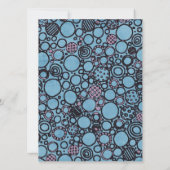 funky doodle circles grad graduation invitation | Zazzle