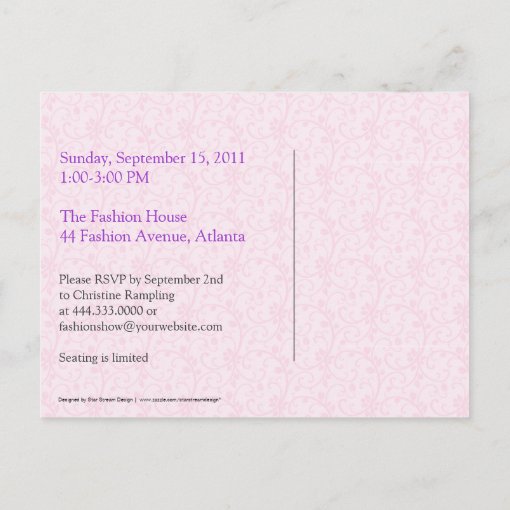 Funky Fashion Show Postcard | Zazzle
