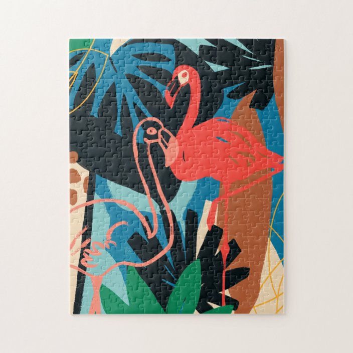Funky Flamingo Jigsaw Puzzle | Zazzle.com