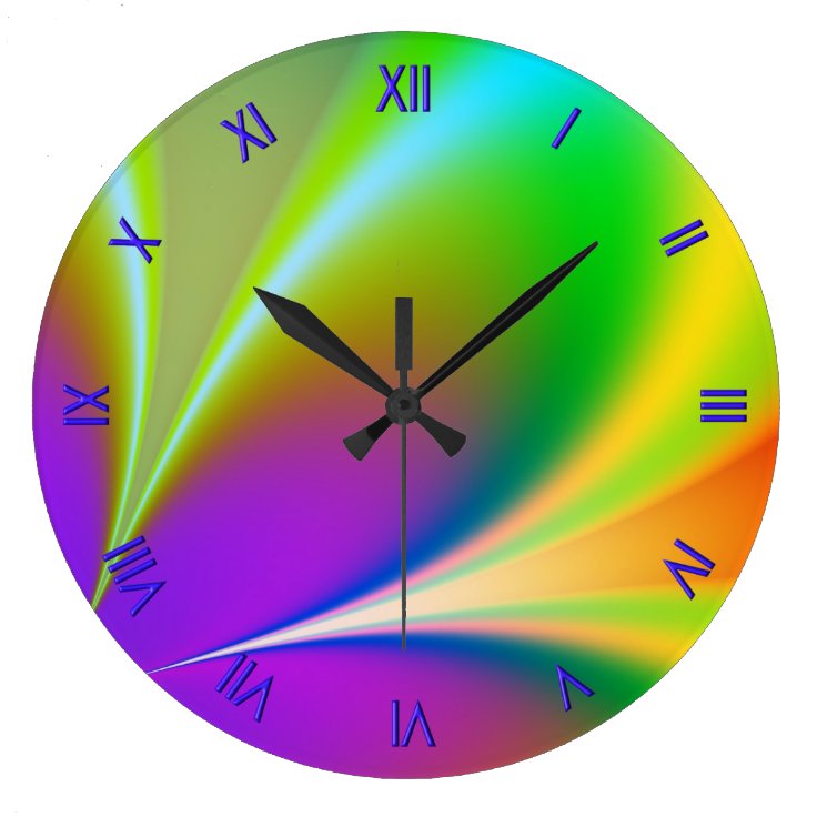 Funky Flower Power Wall Clock | Zazzle