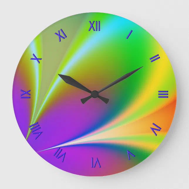 Funky Flower Power Wall Clock | Zazzle