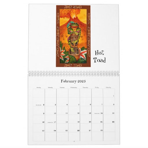 Funky Frog Art Calendar by Jeff Hoppis | Zazzle