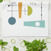 Funky Geometric Flowchart Mid Century Retro Kitchen Towel | Zazzle