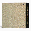 Funky Gold Glitter Makeup Artist Beauty Salon 3 Ring Binder | Zazzle