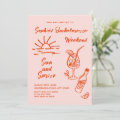 Funky Hand Drawn Scribble Retro Bachelorette Party Invitation | Zazzle