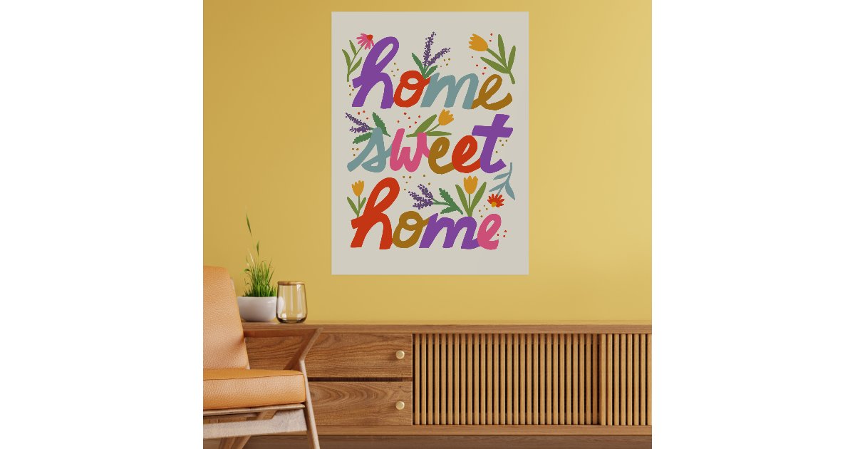 Funky Home Sweet Home Poster | Zazzle
