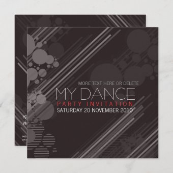 Funky House Dance Party Invitation | Zazzle