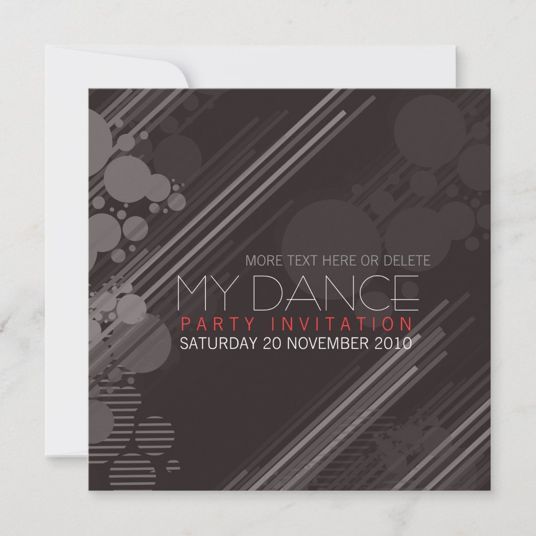 Funky House Dance Party Invitation | Zazzle