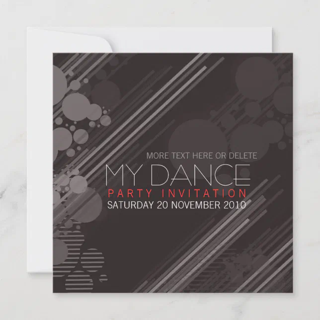 Funky House Dance Party Invitation | Zazzle