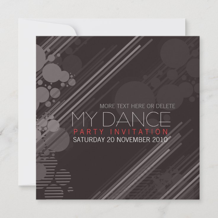 Funky House Dance Party Invitation | Zazzle
