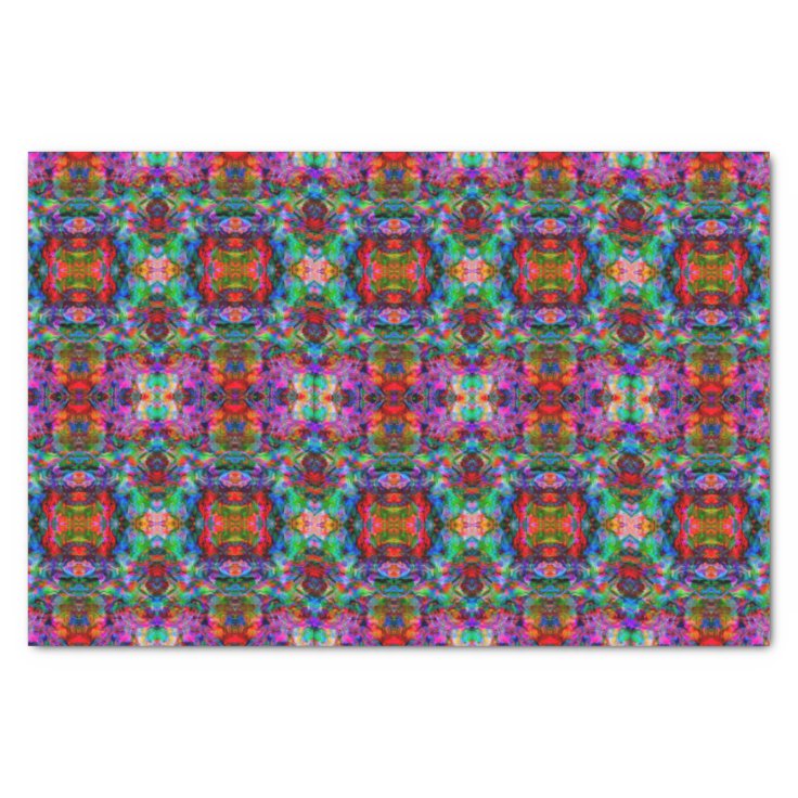 Funky Kaleidoscope Pattern Tissue Paper | Zazzle