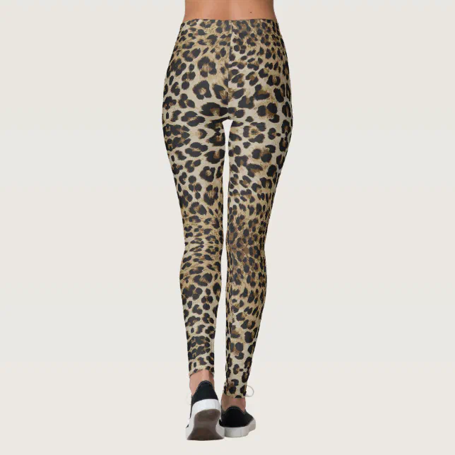 Funky Leopard Print Leggings | Zazzle