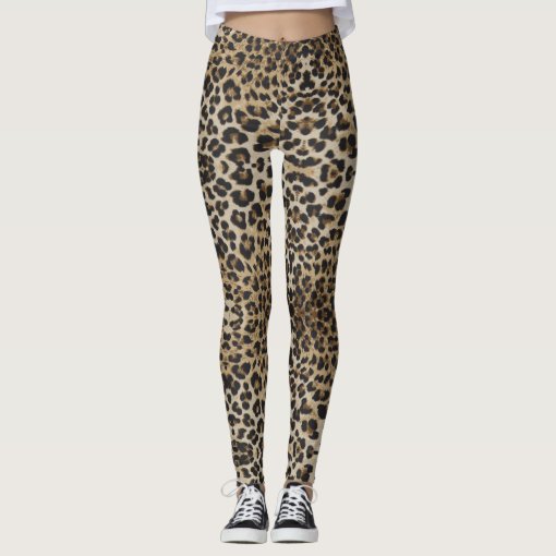 Funky Leopard Print Leggings | Zazzle
